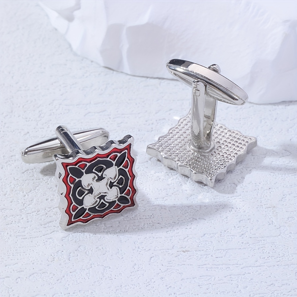 Square Retro Pattern Cufflinks, Men's Clothing Accessories, Shirt ...