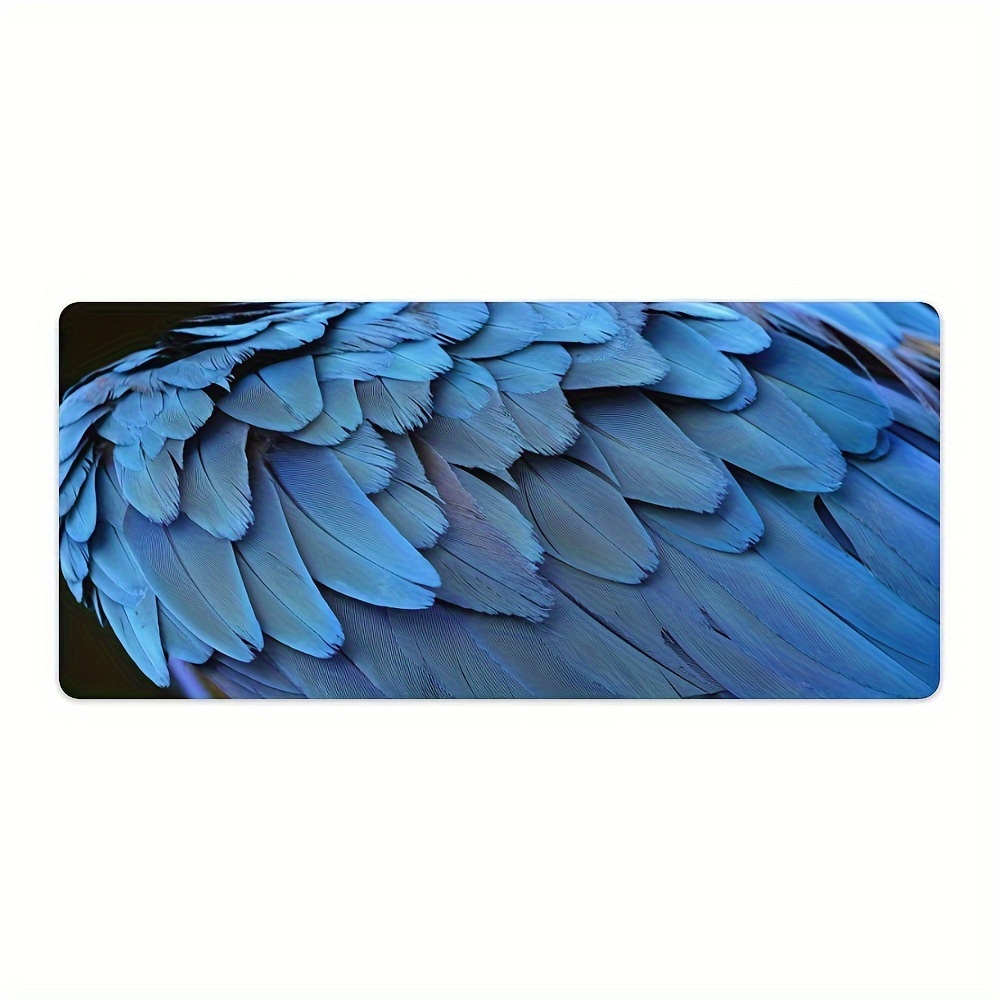 Gift Idea Gamers: Blue Feather Slip Gaming Mouse Pad Perfect - Temu Canada