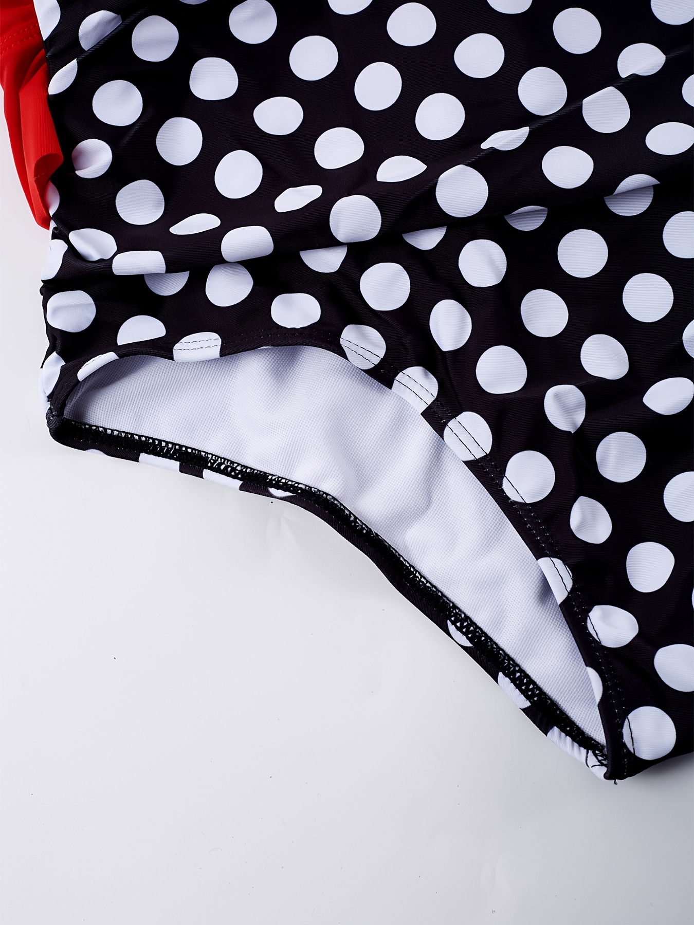 contrast color polka dot tankini sets bow tie front ruched - Temu Australia