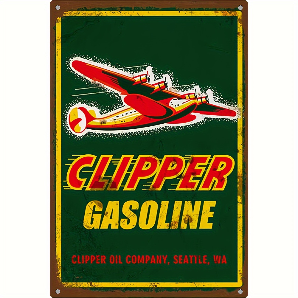 Aluminium Signs "clipper Gasoline Clipper Oil Company - Temu United Kingdom