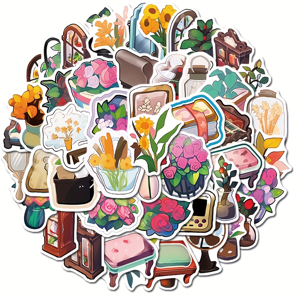 Elements Cartoon Stickers Laptop Suitcase Refrigerator Bike - Temu ...