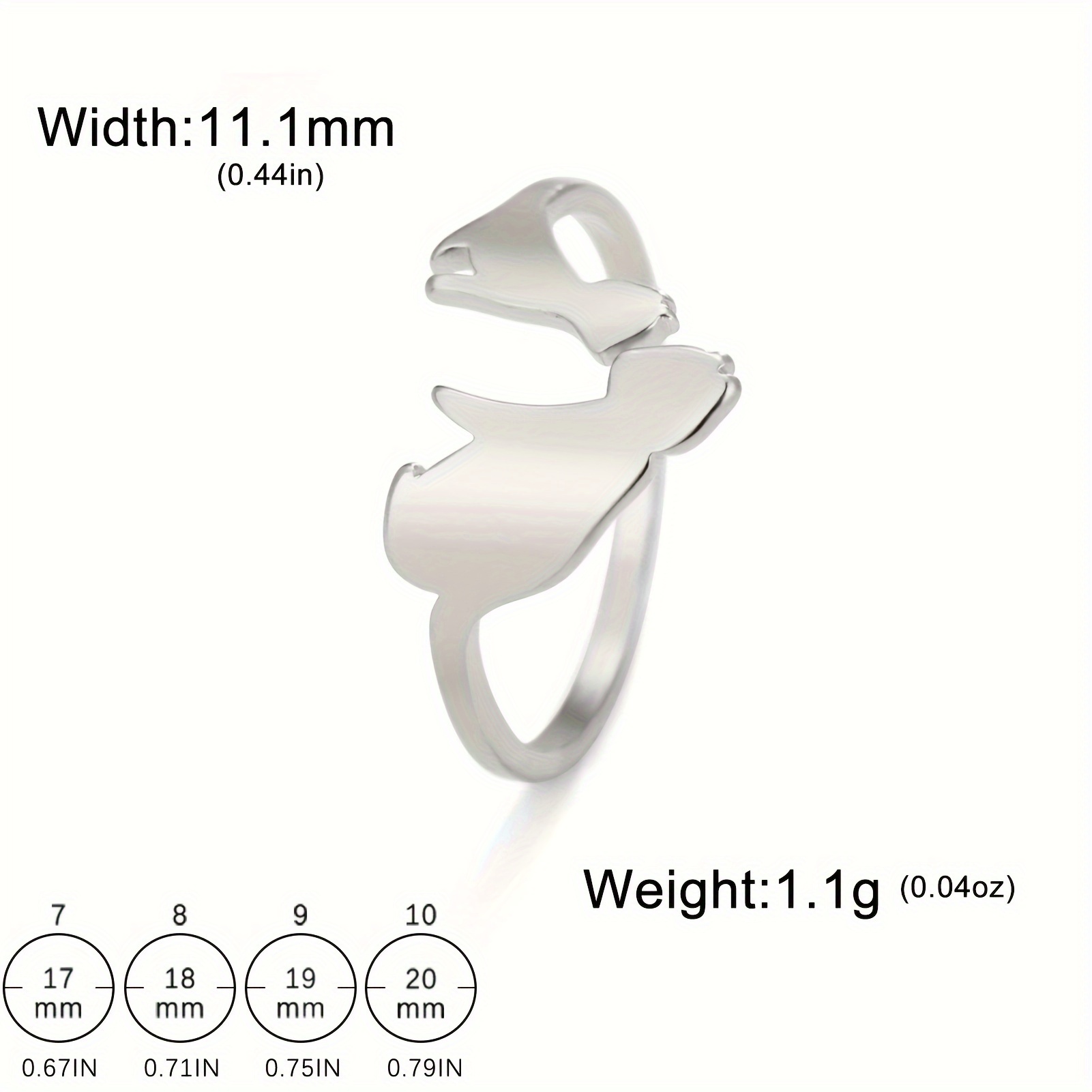Cute Open Ring Lovely Cat Design Made Of Stainless Steel 18k - Temu ...