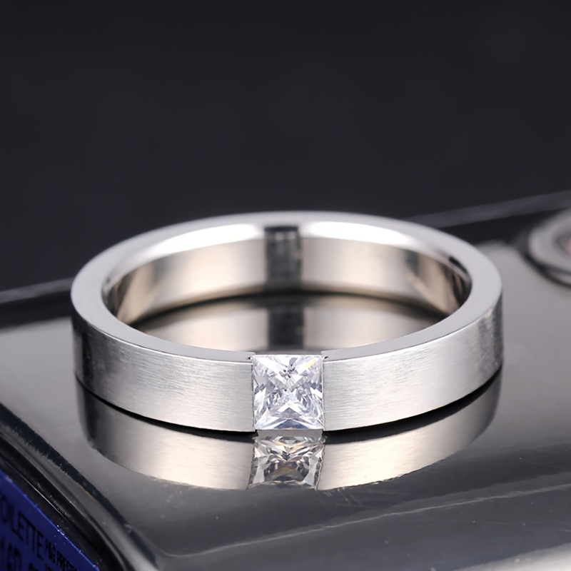 Men's Cubic Zirconia Ring Wedding Ring Engagement Gift - Temu United ...