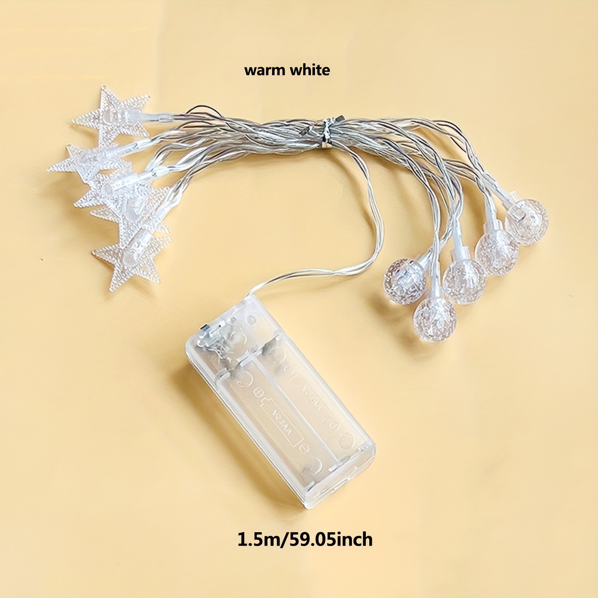 Warm White Star Bubble Ball Battery Box String Lights Warm - Temu Denmark