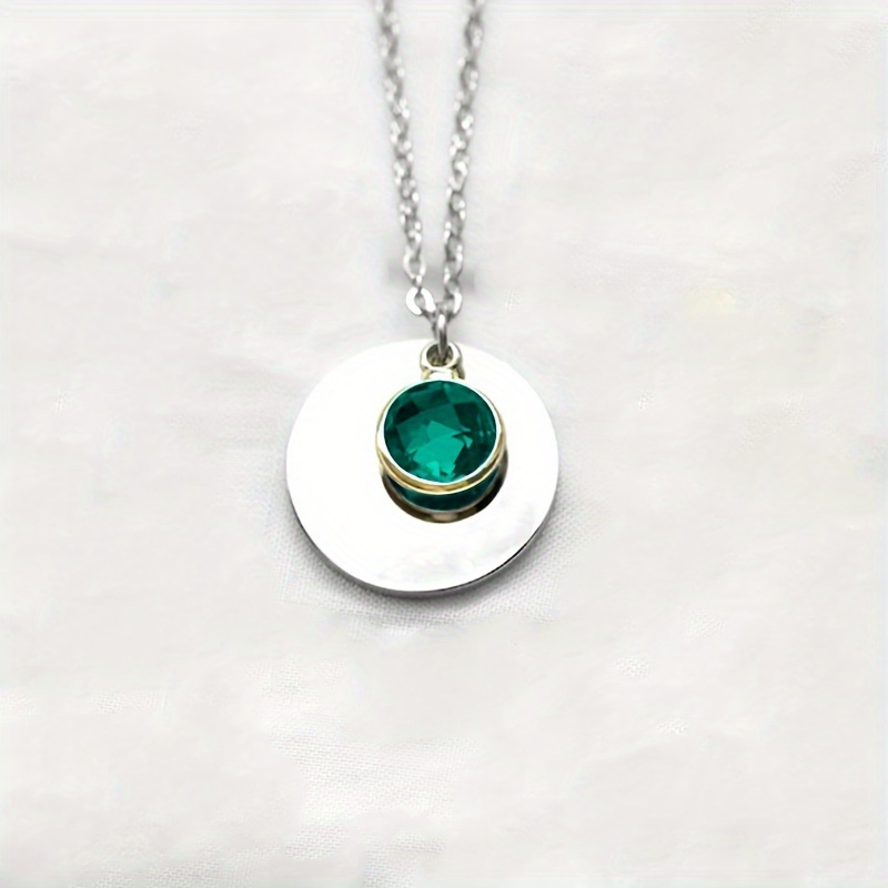 Personalized Customized Birthstone Pendant Necklace Birthday - Temu ...