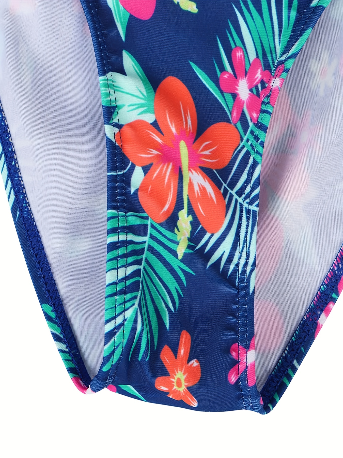 Toddler Girls Bikini Tankini Swimsuit Long Sleeve Abstract - Temu