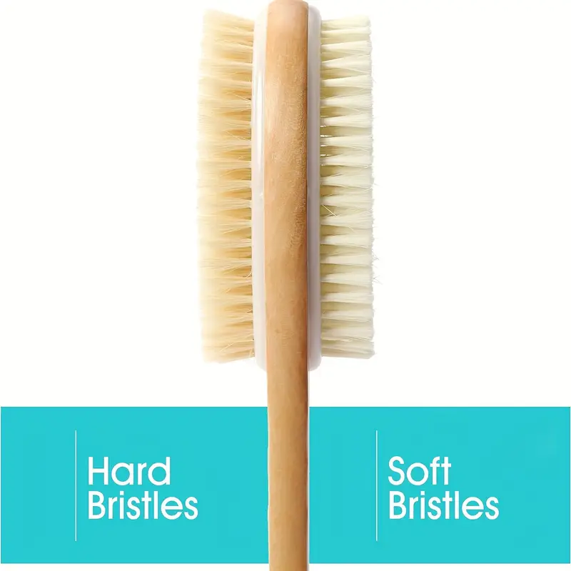 Double Sided Long Handle Body Massage Brush Exfoliates Temu