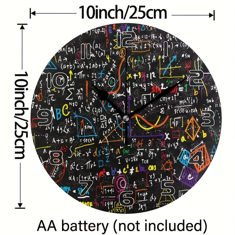 Modern Wall Clock Education Math Plots Formulas - Temu
