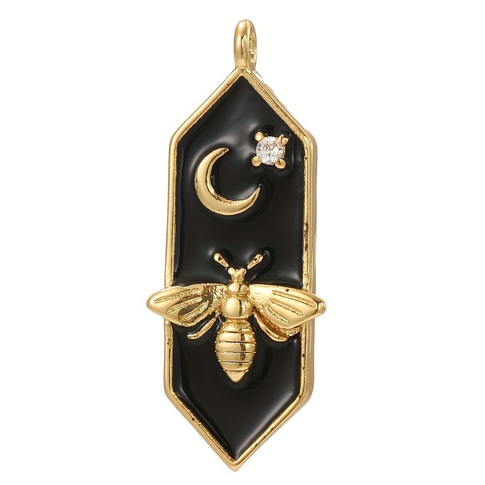 Cute Bee Moon Charms Diy Earrings Necklace Bracelet Golden - Temu ...