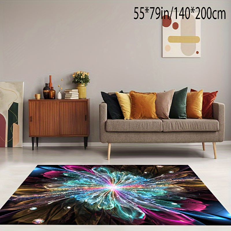 Crystal Velvet Modern Simple Abstract Art Carpet Area Rug - Temu United ...