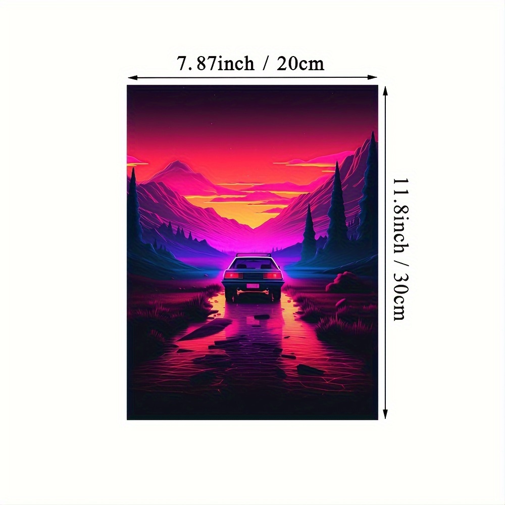 Modern Canvas Print Poster Evening Car Logo Canvas Wall Art - Temu Canada