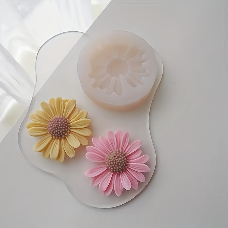 daisy flower silicone resin casting molds round floral mold - Temu Ireland