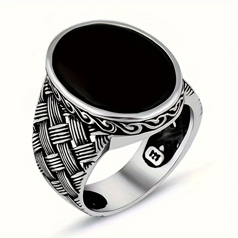 Mysterious Totem Pattern Men's Ring Retro Alloy Ring - Temu United Kingdom