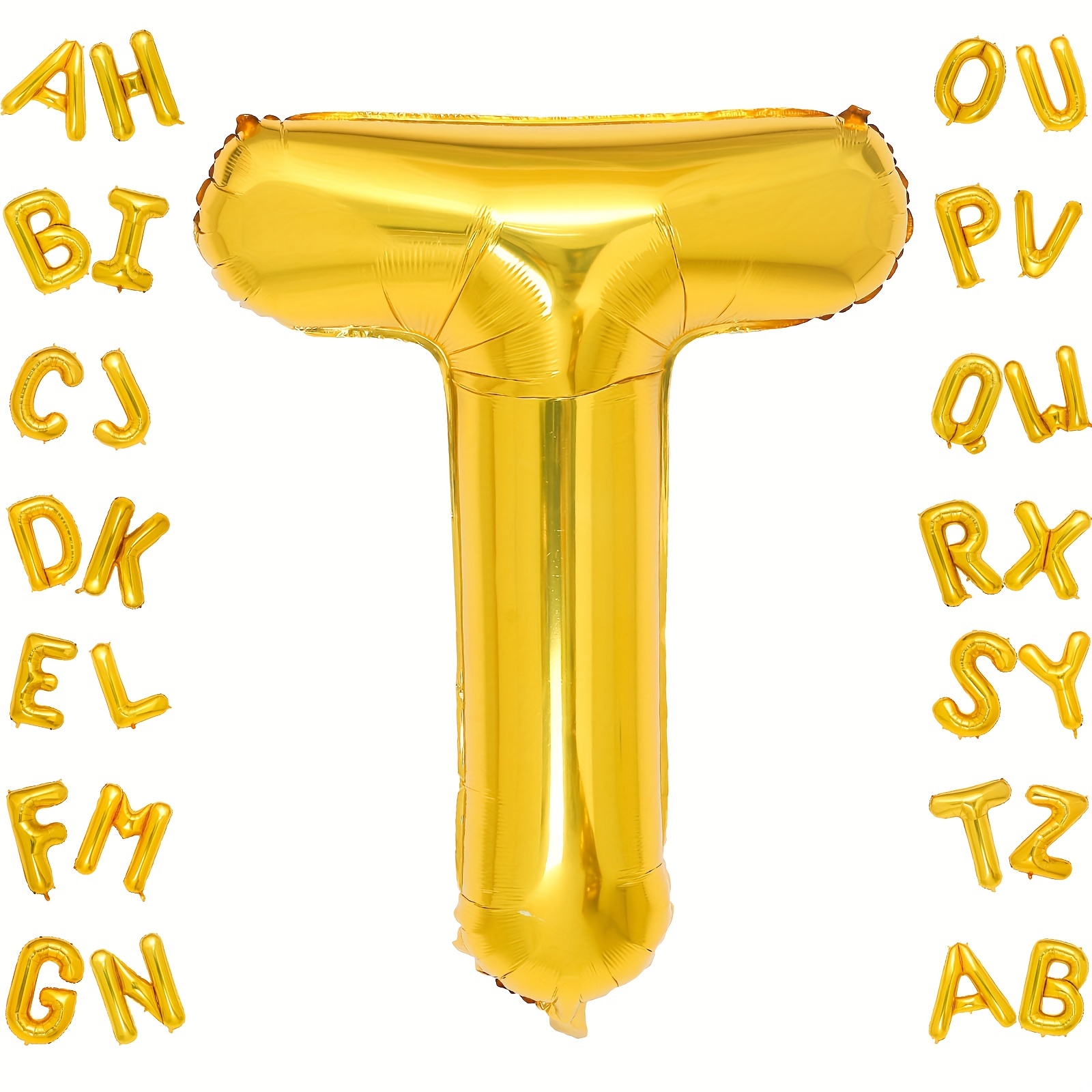 40 Inch Large Golden Letter A Z Balloons Giant Alphabet Letter Balloons ...