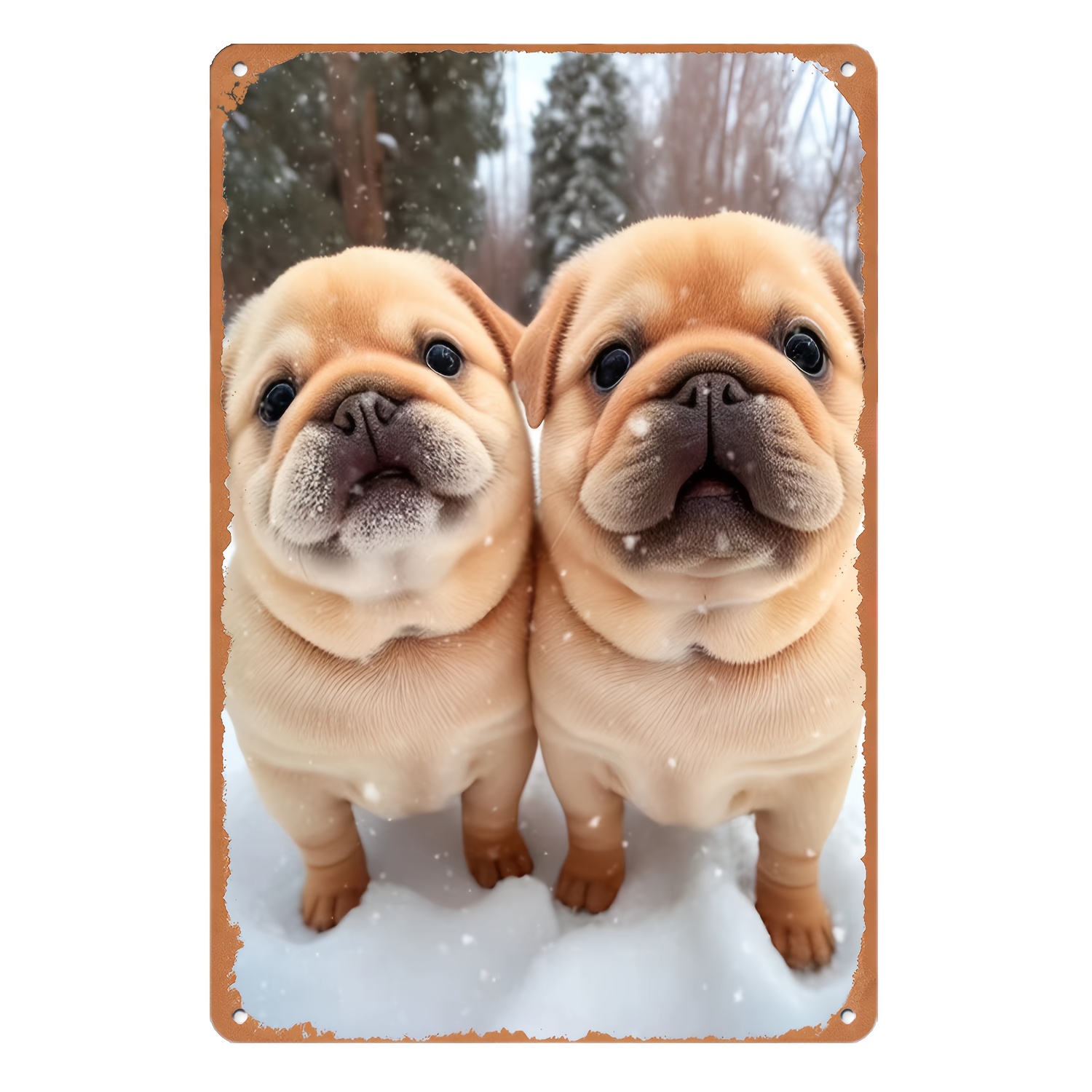 Funny Novelty Sign Rustic Retro Wall Sign Two Dogs Home - Temu United ...