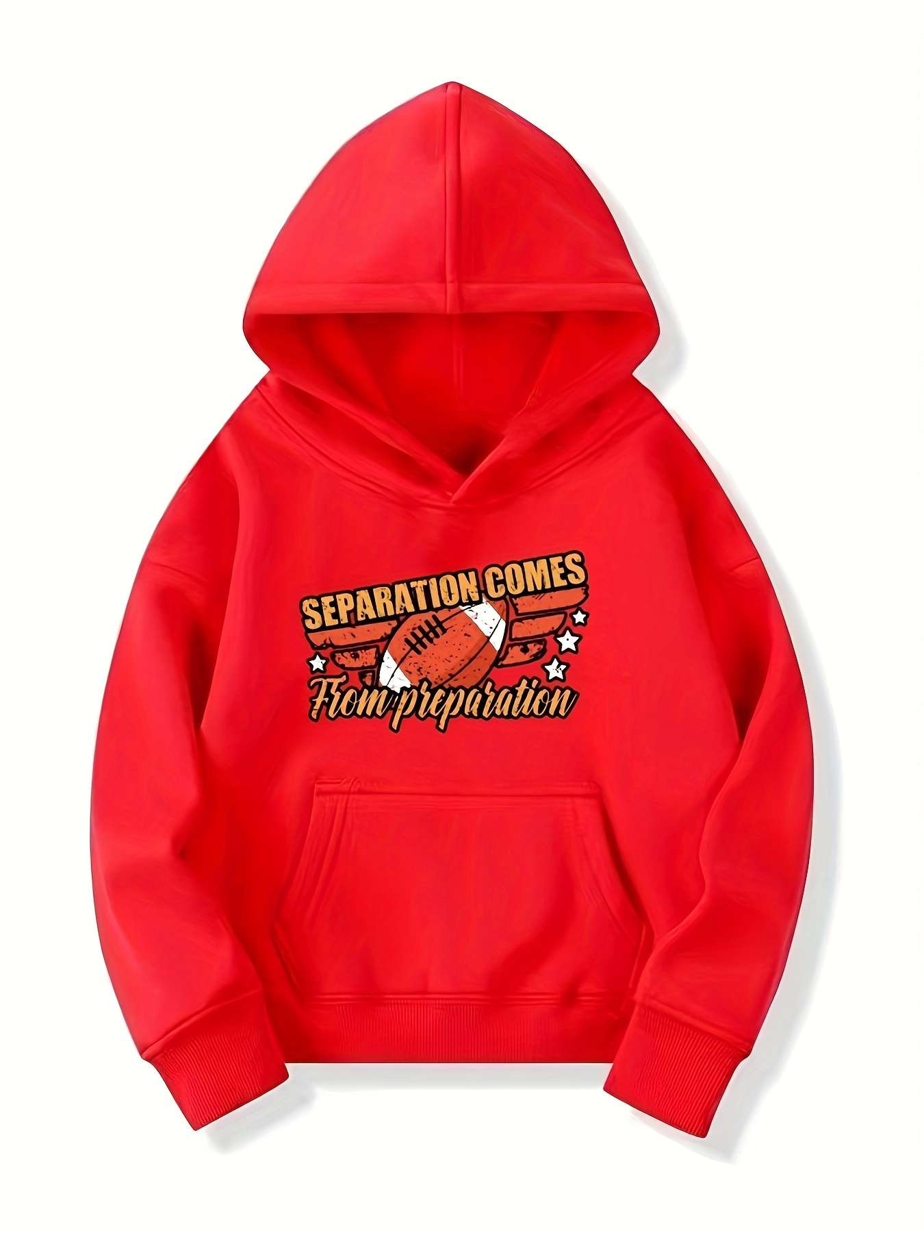 Stylish Rugby Print Boys Casual Pullover Long Sleeve Hoodies - Temu New ...