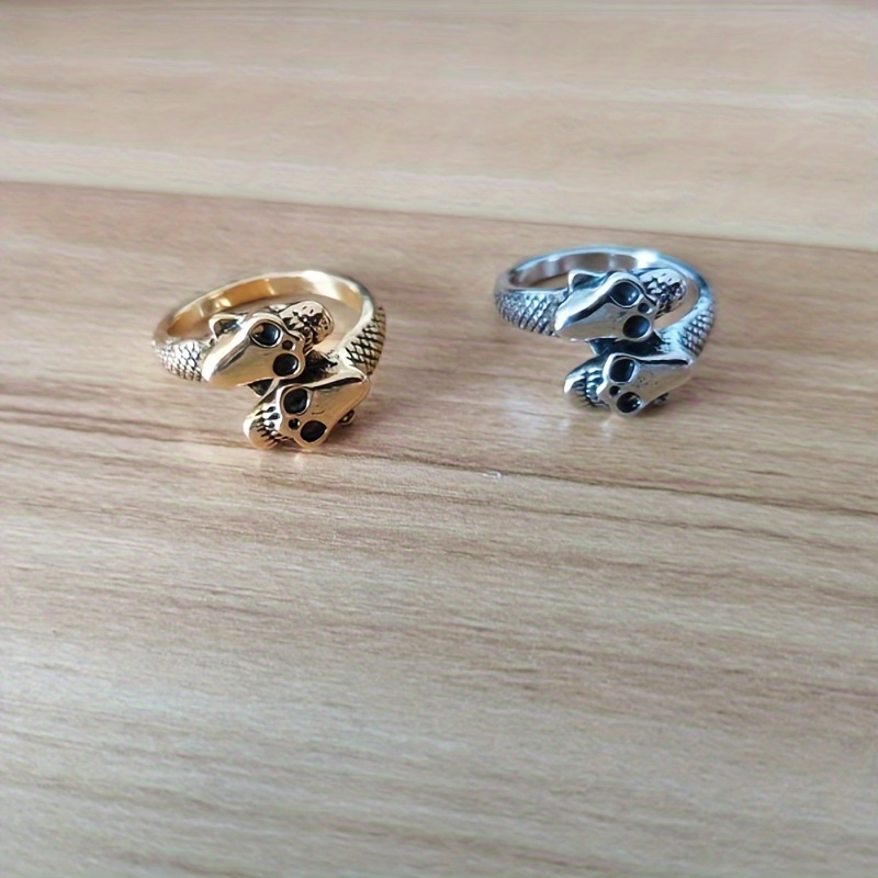 Gothic Style Wrap Ring Horror Skull Design Suitable For Men - Temu ...