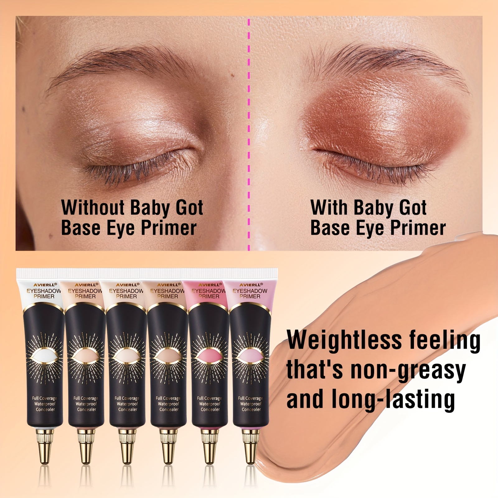 Eyeshadow Primer Set 6 colors Long lasting Full Coverage - Temu