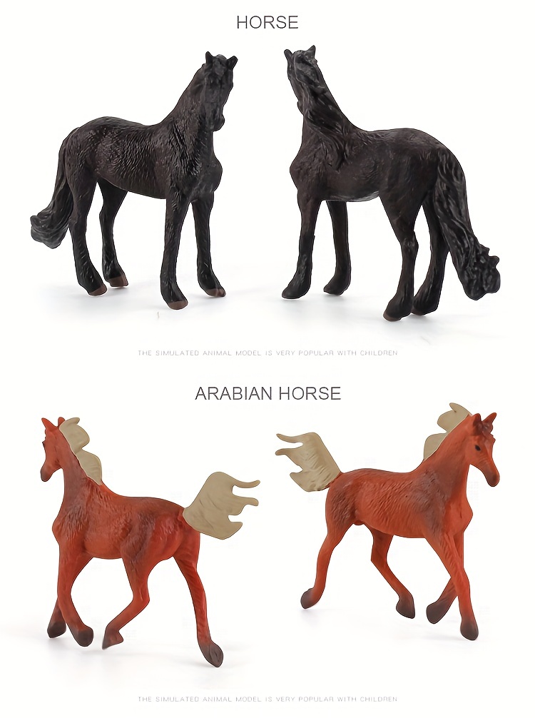 Simulated Wild Animal Mode 12 Horse Model Set Horse - Temu
