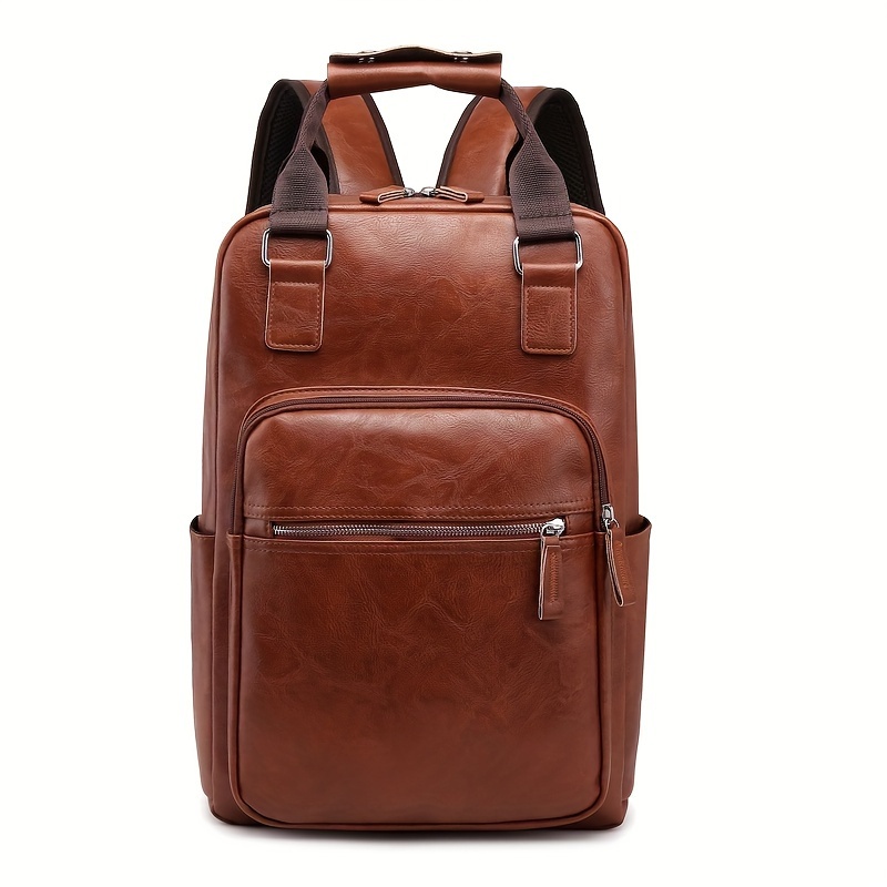 Mochila Cuero Pu Vintage Genial En 3 Colores Bolsa - Temu Mexico