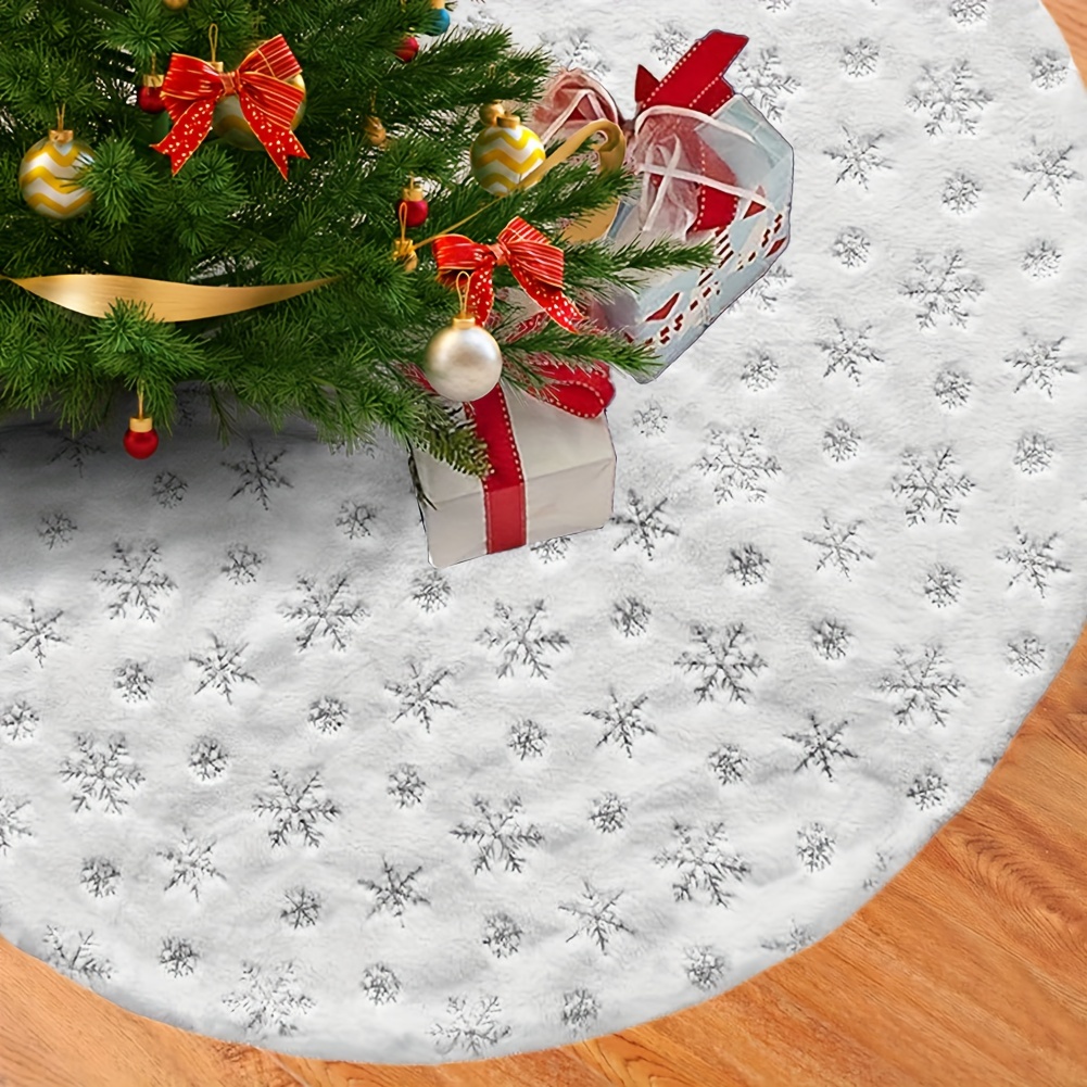 Christmas Tree Skirt Premium White Tree Skirt Christmas Tree - Temu Ireland