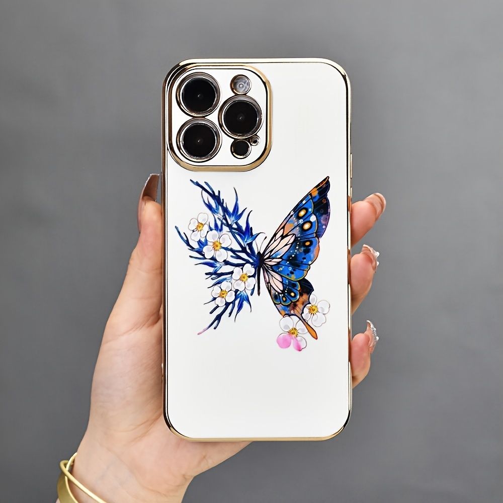 Luxury Butterfly Pattern Electroplated Mobile Phone Case - Temu United ...