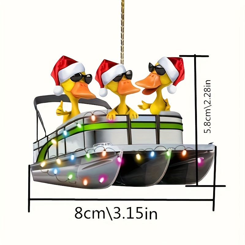 Christmas Pendant Pet Duck Boat Holiday Decoration Pendant - Temu Denmark