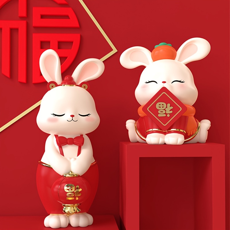 Chinese New Year Rabbit Ornament Cartoon Rabbit Decoration - Temu