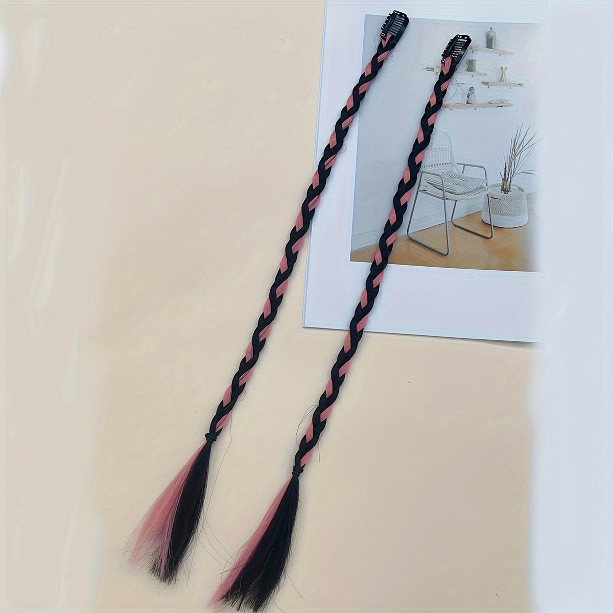 exquisite unique adorable y2k hair extensions color block - Temu