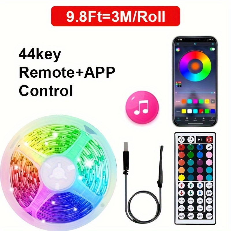 Led Strip Lights Smart App Control Music Sync Color Change - Temu ...