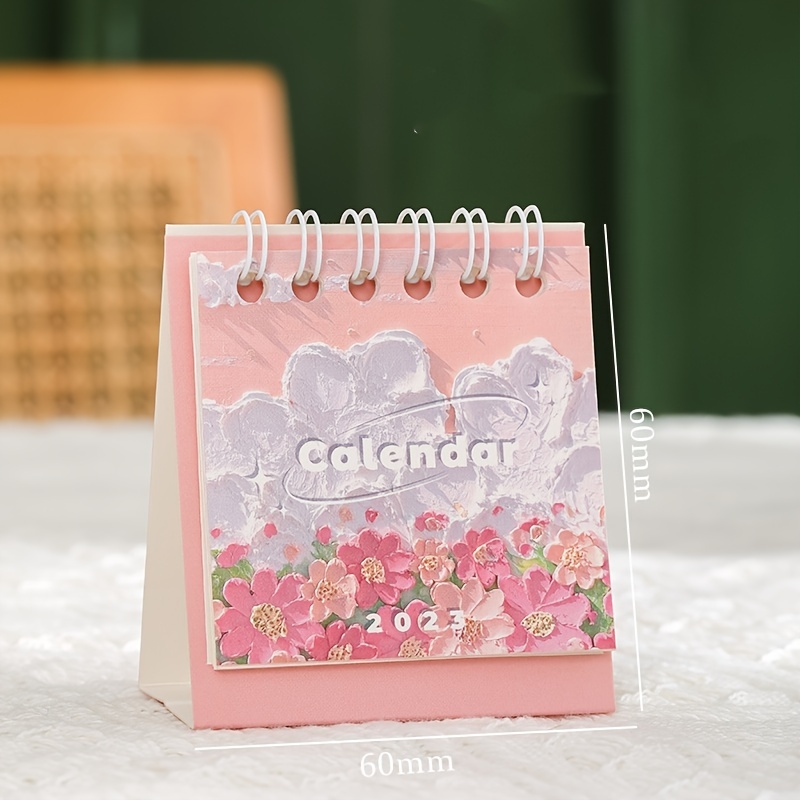 2023 oil painting style mini desk calendar - Temu Australia