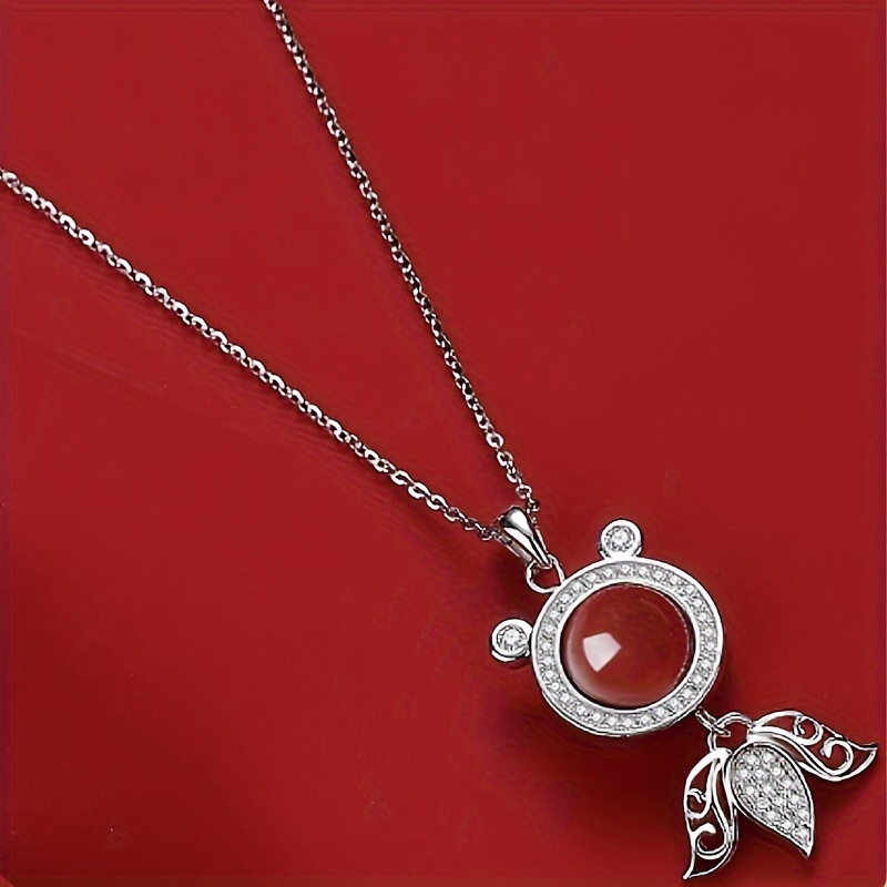 S925 Sterling Silver Retro Fish Pendant Clavicle Chain - Temu United ...