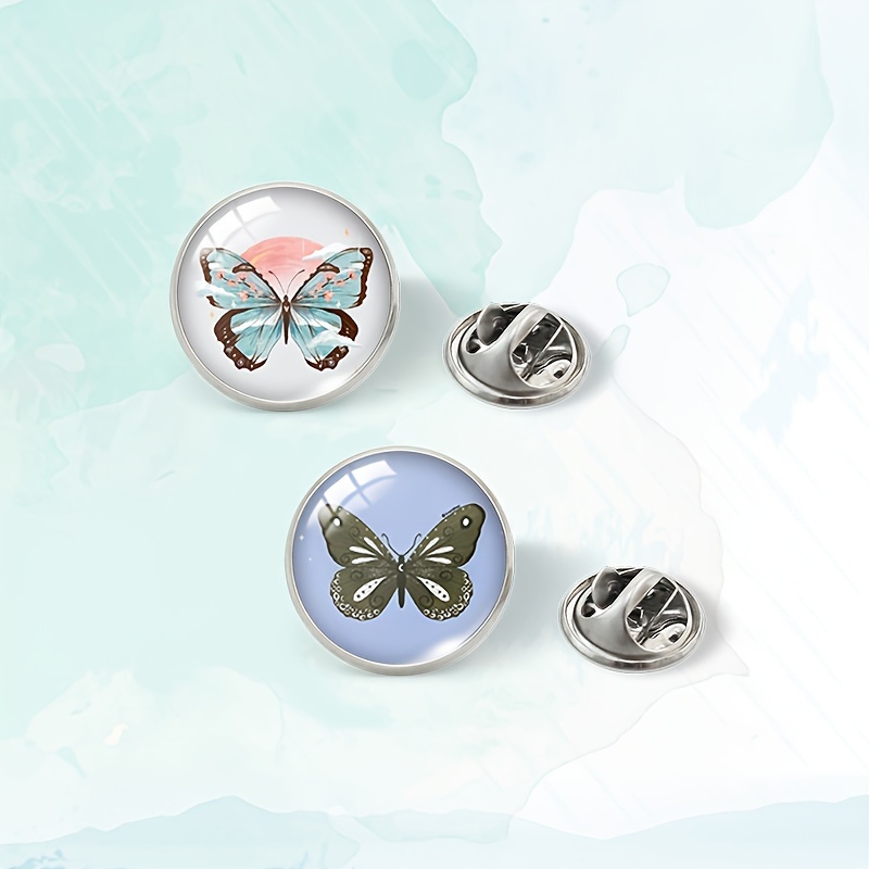 Butterfly Lapel Pin Brooch Glass Brooch Men Clothing - Temu United Kingdom