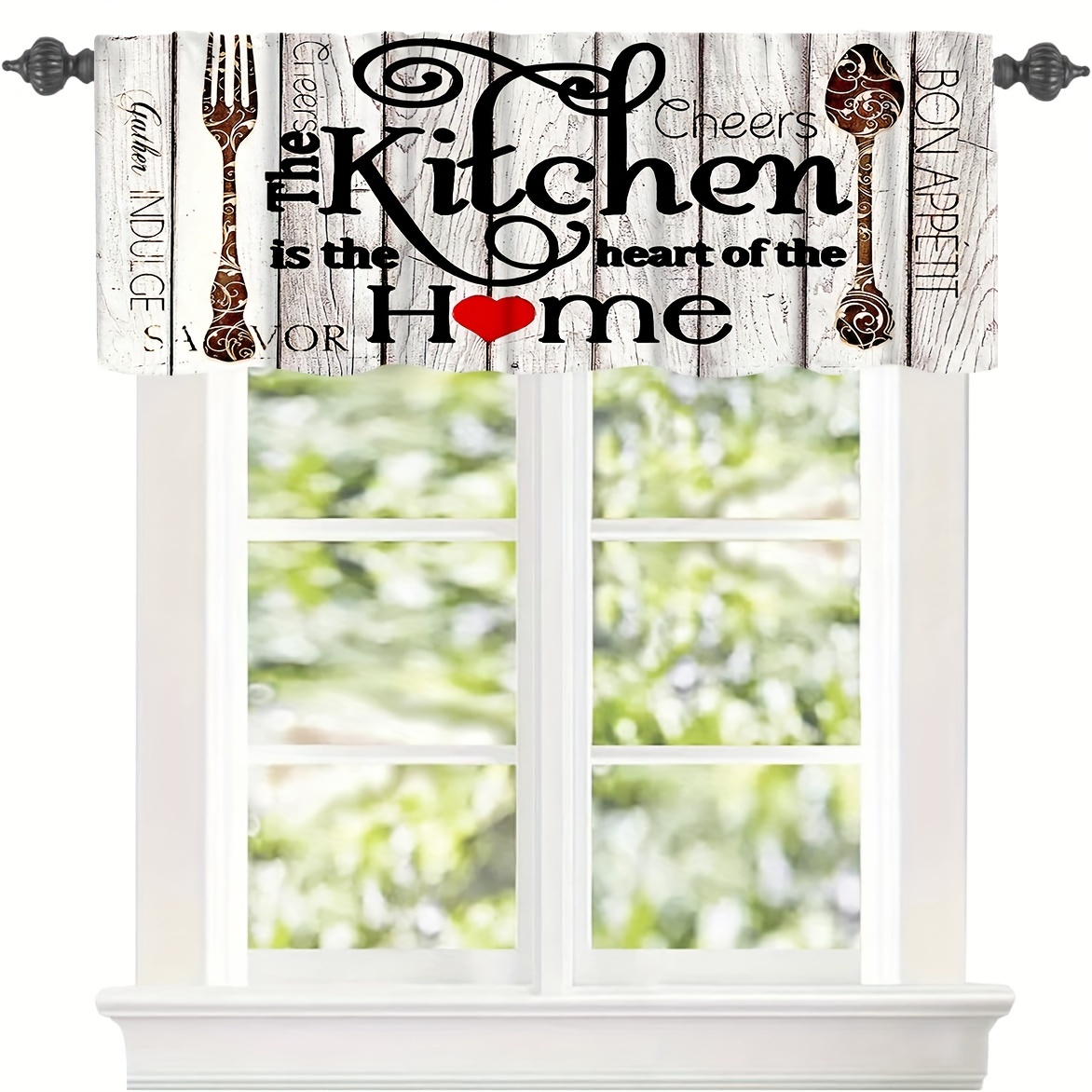 Rustic Vintage Farmhouse Funny Quotes Print Kitchen Curtains - Temu ...
