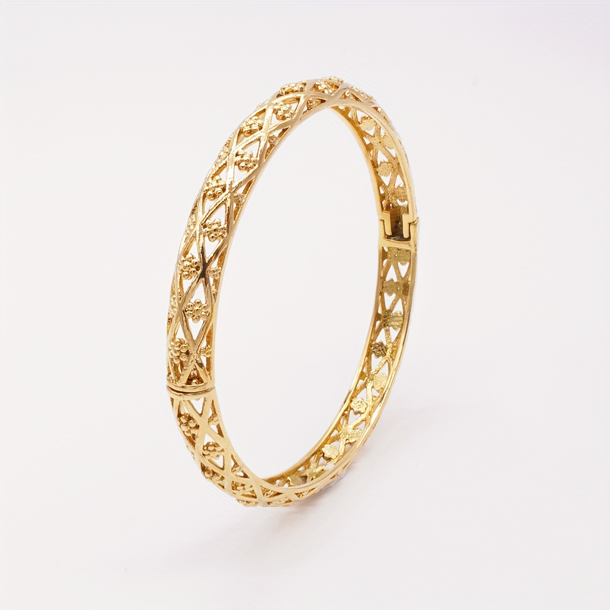 18k Plated Yellow Color Bangle Bracelet Urban Fashion Hand - Temu ...