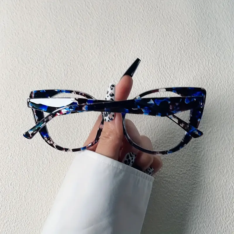 Women Girls Fashion Cat Eye Clear Lens Glasses Vintage Color Temu Philippines