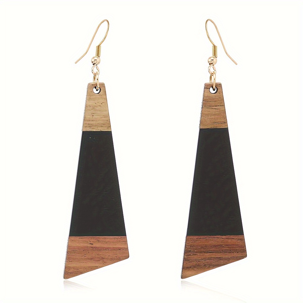 Drop Earrings Made Resin Wood Multi Colors U Choose Pick One - Temu ...