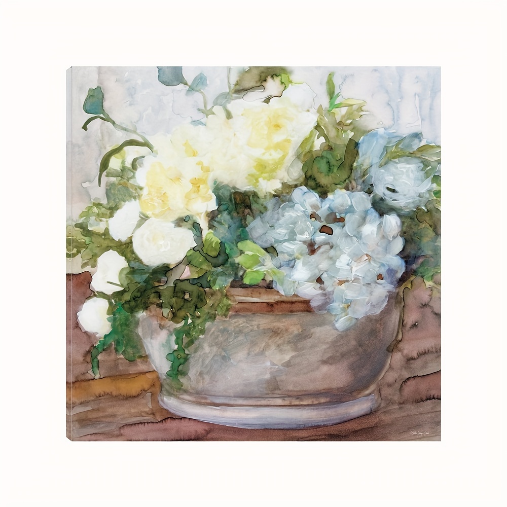 Simple Country Basket Blooms Wall Decor Living Room Bedroom - Temu Canada