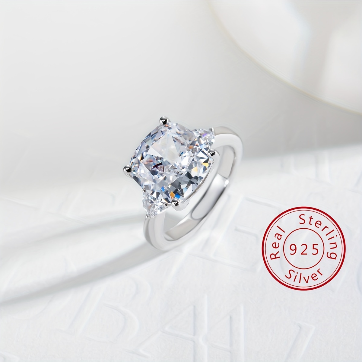 925 Sterling Silver Promise Ring Inlaid Zirconia 14k Plated - Temu ...