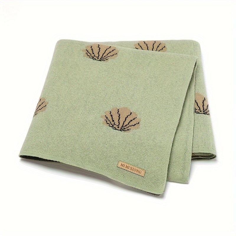 Knitted Shell Jacquard Multifunctional Throw Blanket, Soft And Warm ...