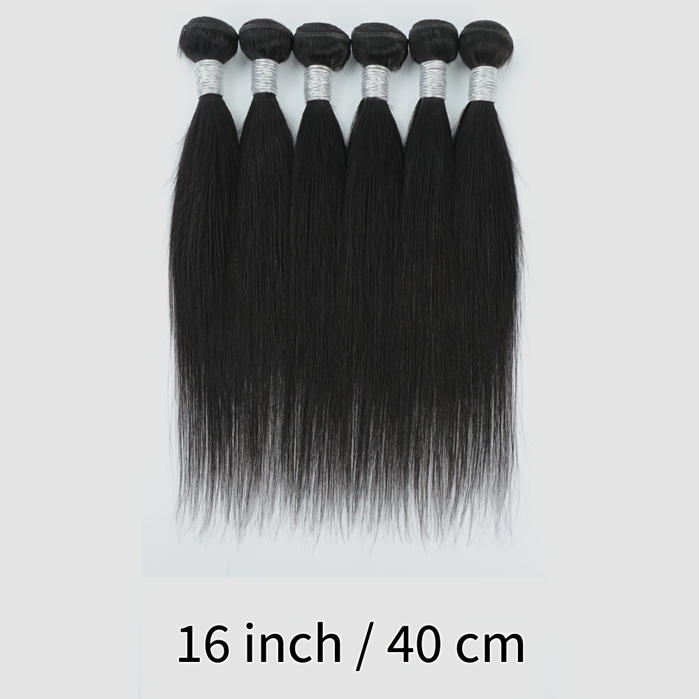 Straight Human Hair Bundles Hair Packet Hair Natural Color - Temu Canada