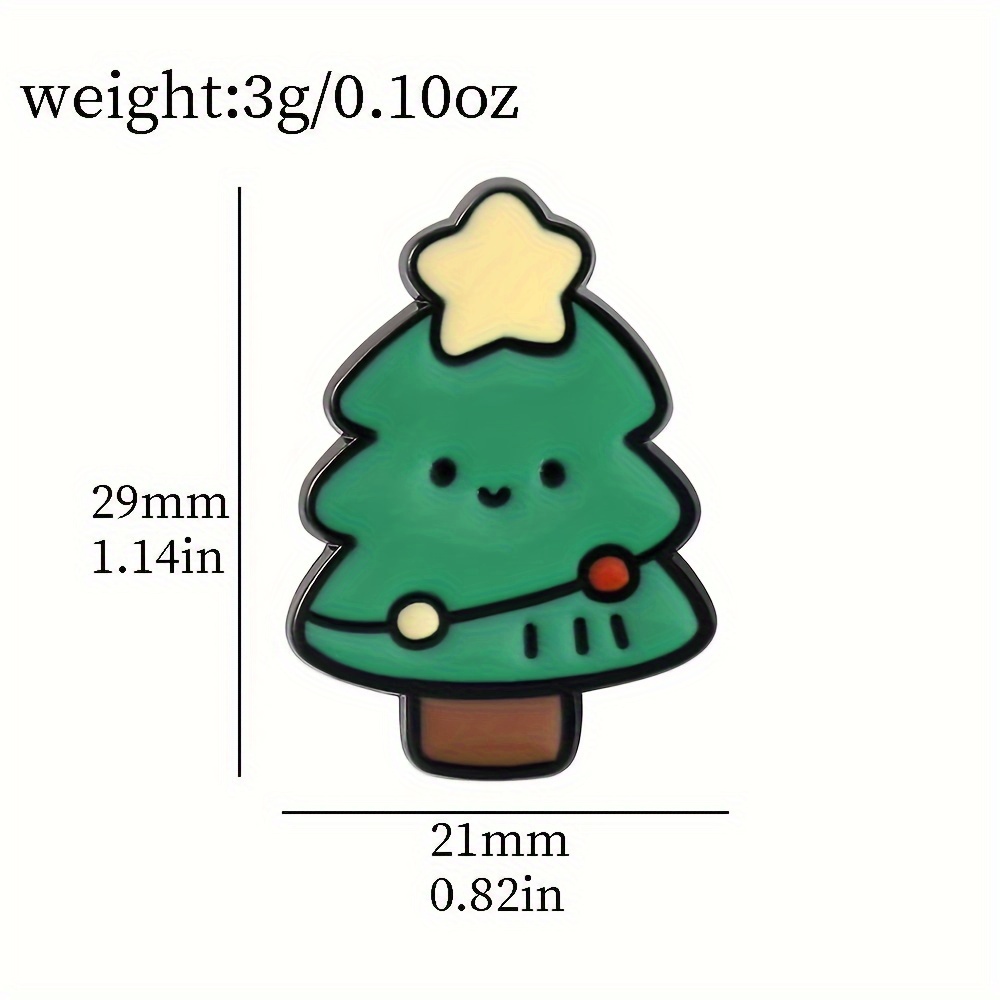 Christmas Series Brooch, Christmas Tree Elk Snowman Cute Alloy Badge ...