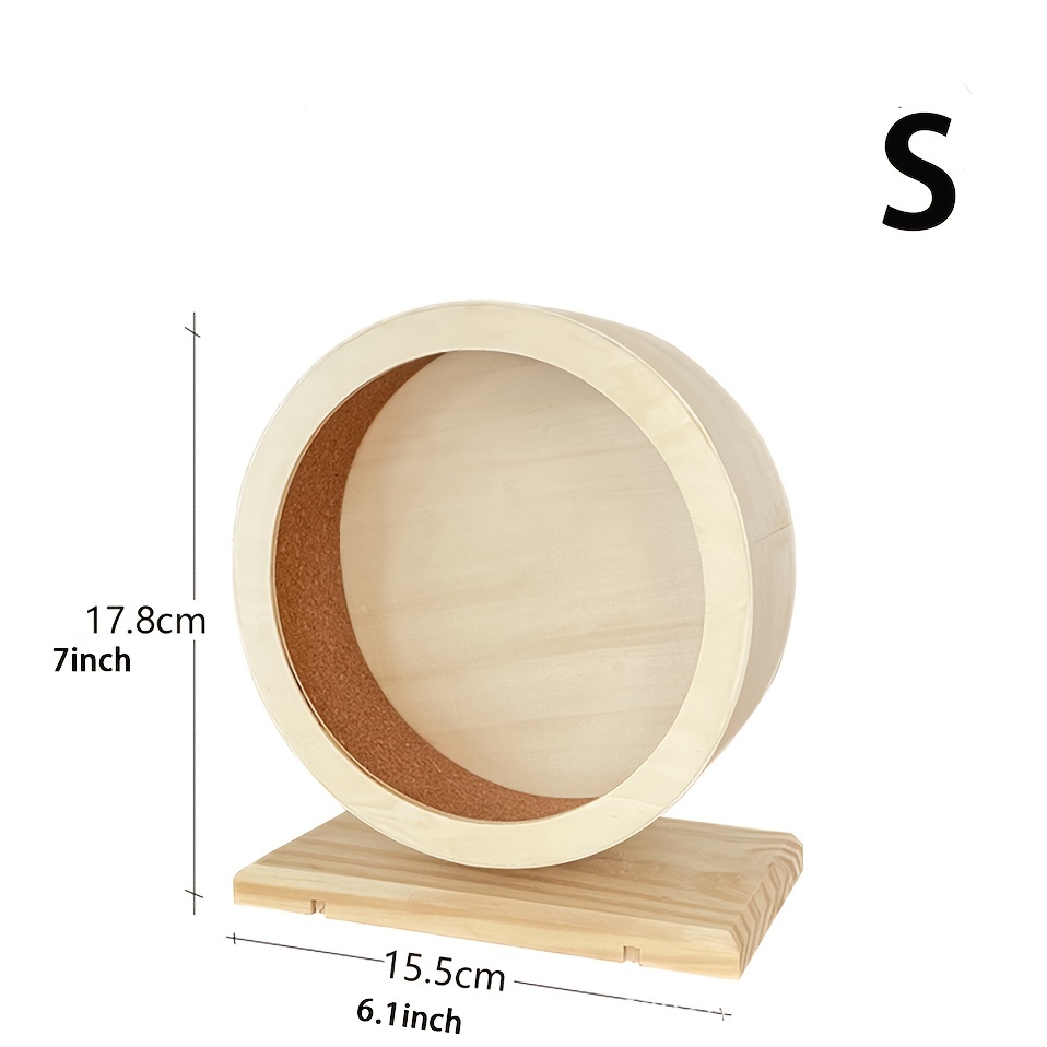 Wooden Hamster Exercise Wheel, Silent Wooden Small Pets Exercise Wheel ...