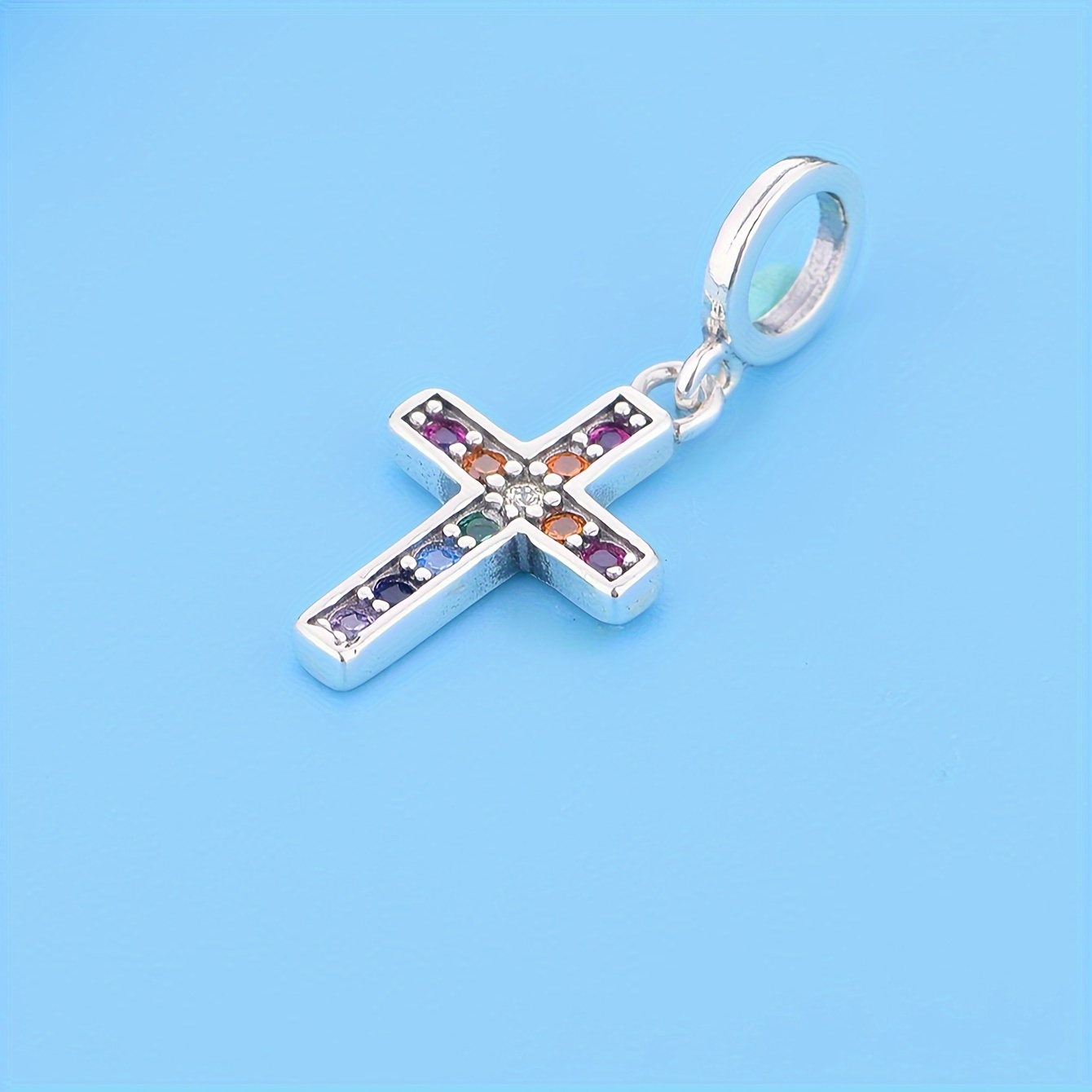 925 Sterling Silver Cross Pendant Women Bracelet Making Diy - Temu ...