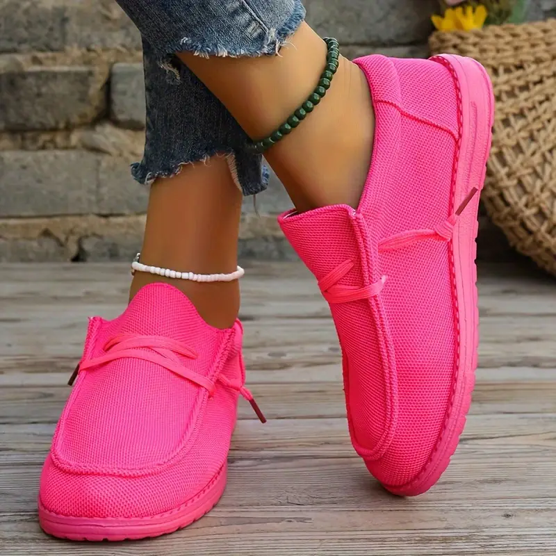 Womens Solid Color Loafers Slip Soft Sole Lightweight Flat Temu