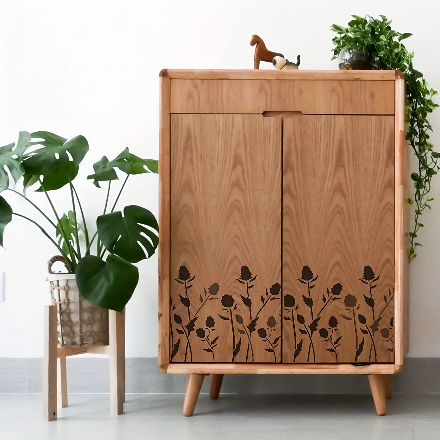 Highland Thistle Stencil Painting Thistle Flower Drawing - Temu