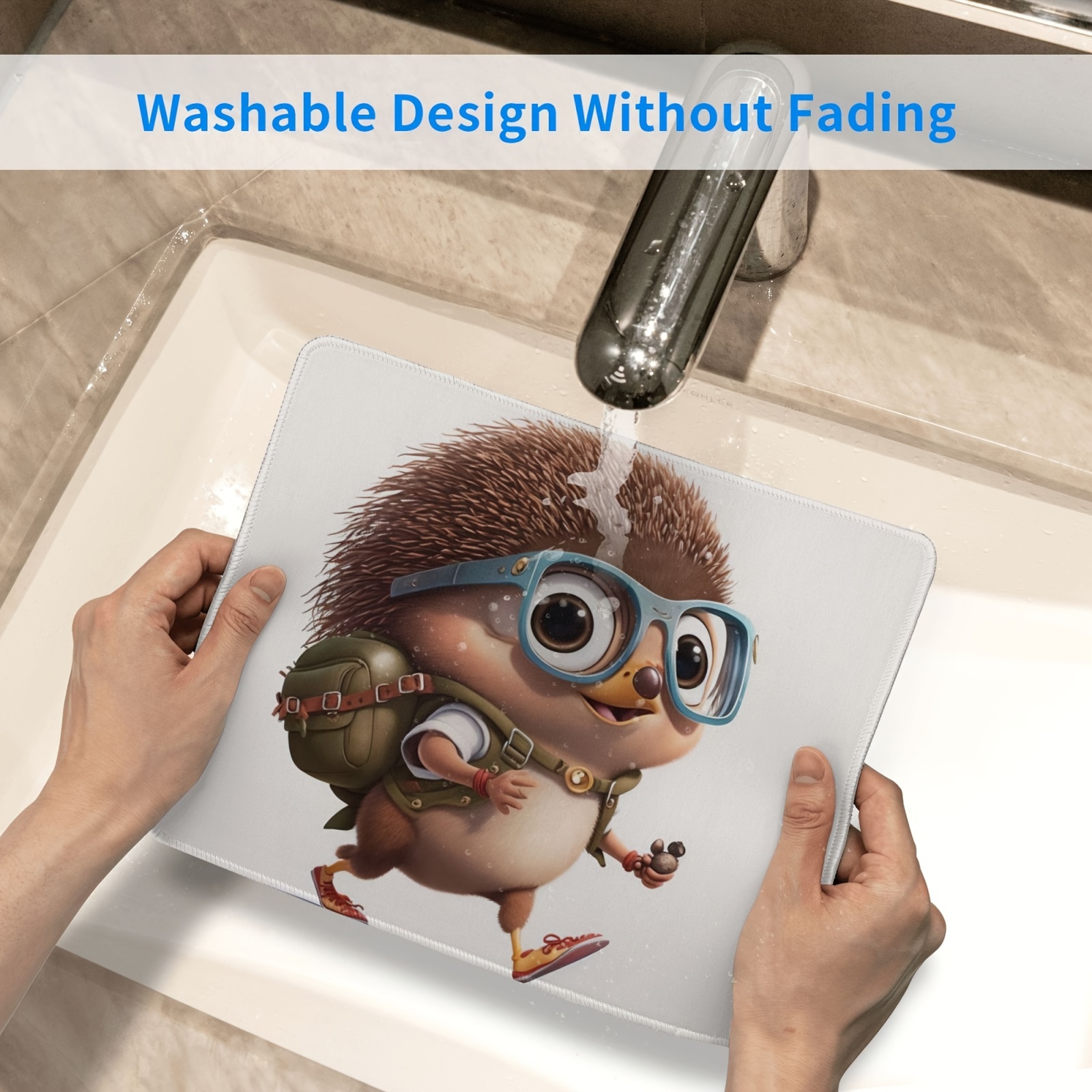 Small Hedgehog Pattern Square Mouse Pad Gaming Home Office - Temu Canada