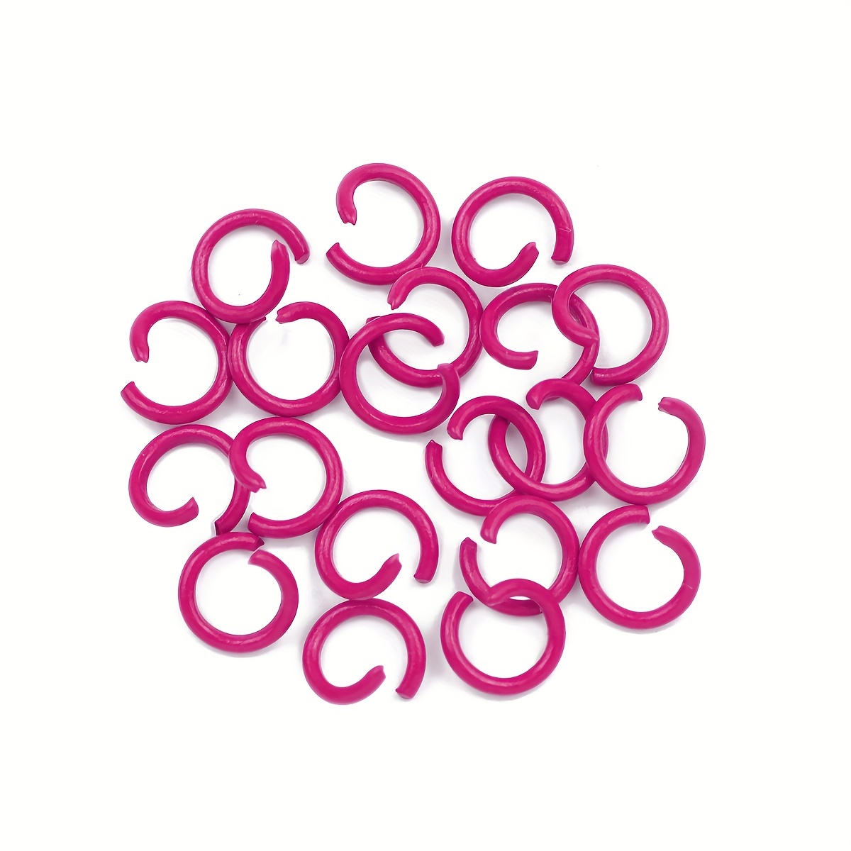 Colored Painted Metal Open Rings Connected Iron Rings Zinc - Temu ...