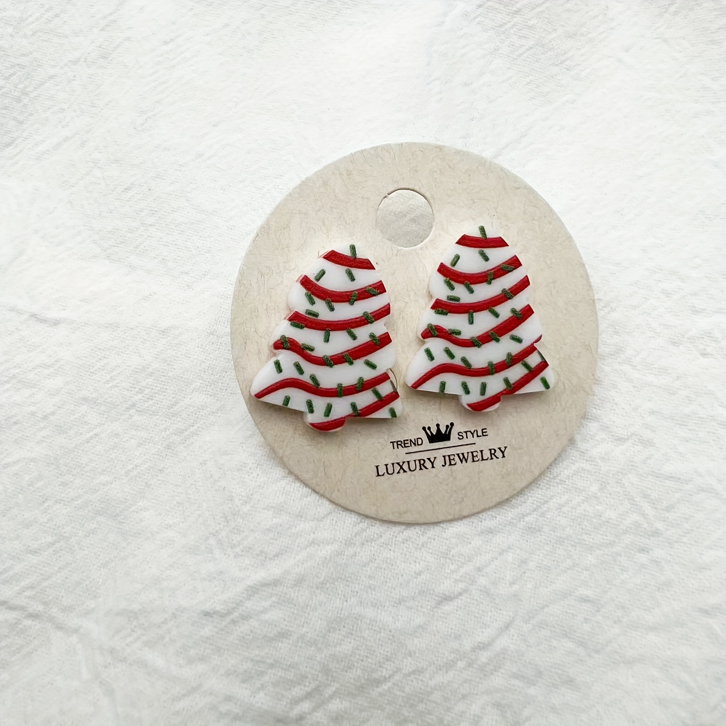 Creative Simple Christmas Tree Stud Earrings For Men, Christmas Holiday ...
