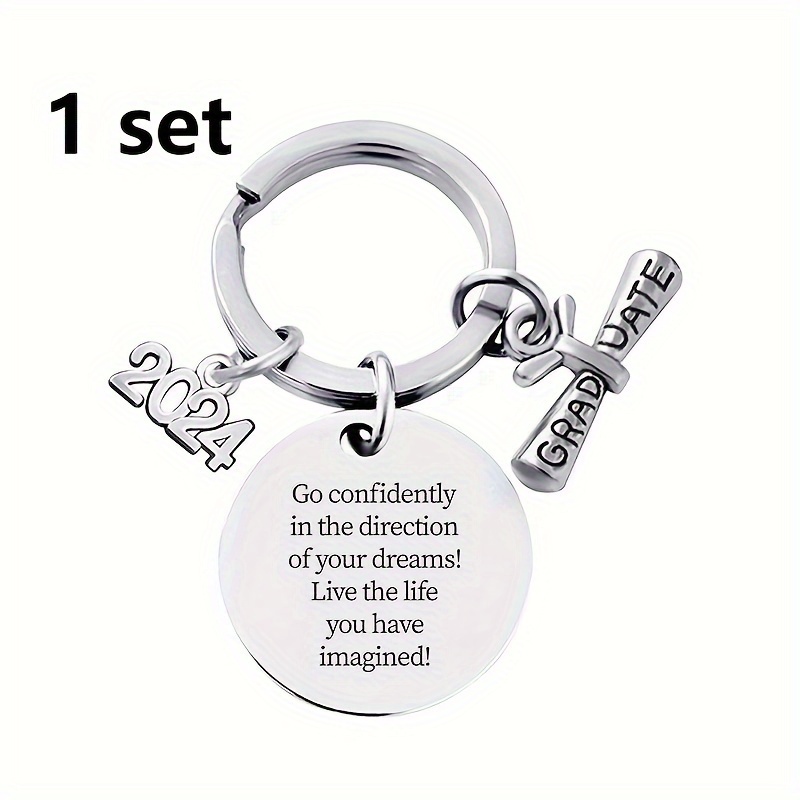 1pc Necklace Keychain Gift Men Women Students 2024 Graduation Season ...